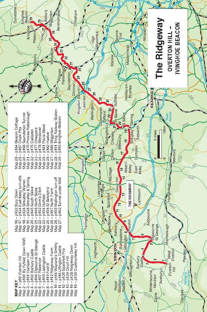 Buy The Ridgeway: Avebury to Ivinghoe Beacon – The Chart & Map Shop