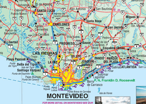 Buy Uruguay & Montevideo Folded Travel Map (3rd Edition) by ITMB (2010 ...