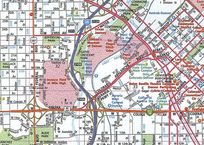 Buy Denver: City Map by Rand McNally (2005) – The Chart & Map Shop