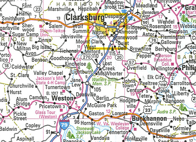Buy West Virginia Road Map by Rand McNally (2002) – The Chart & Map Shop
