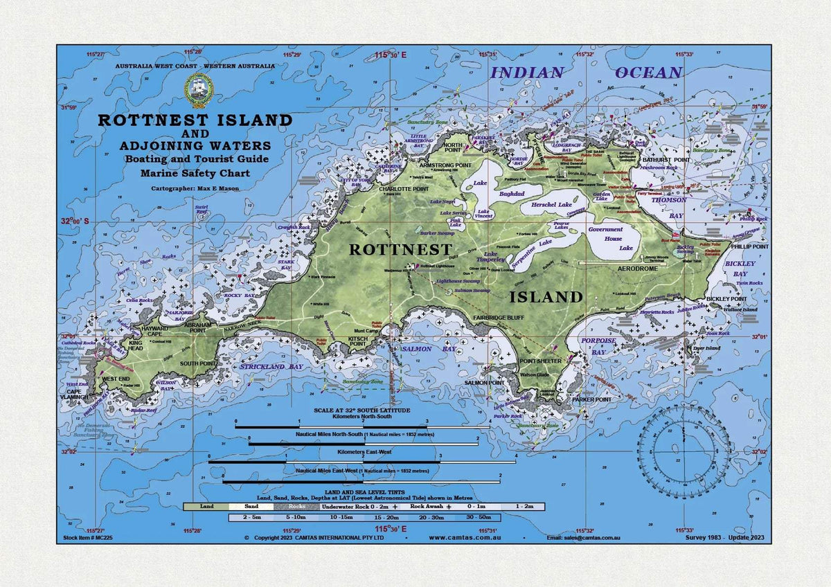 Buy Rottnest Island Boating & Tourist Guide A2 – The Chart & Map Shop