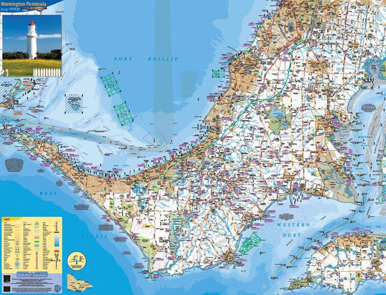 Buy Mornington Peninsula Info Wall Map (3rd Edition) by Meridian Maps ...