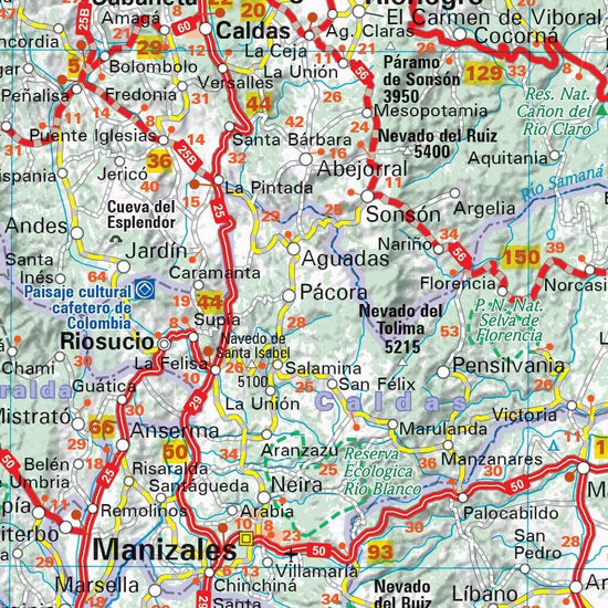Buy Colombia Road Map by Michelin (2020) – The Chart & Map Shop