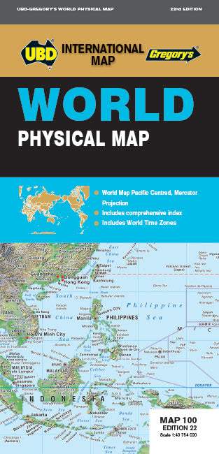 Buy World Physical Map 100 (22nd Edition) – The Chart & Map Shop