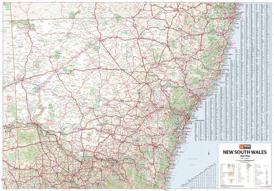 Buy New South Wales Super Wall Map by Hema Maps – The Chart & Map Shop