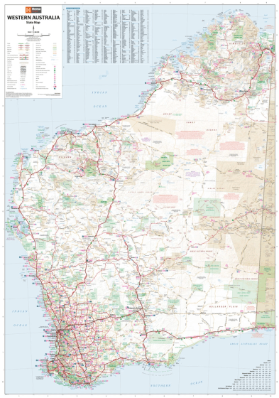 Buy Western Australia State Wall Map (9th Edition) by Hema Maps – The ...