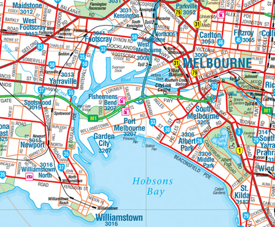 Buy Melbourne & Region Wall Map by Hema Maps – The Chart & Map Shop