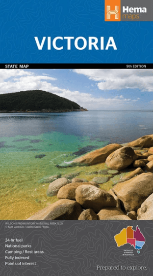 Buy Victoria State Road Map (9th Edition) by Hema – The Chart & Map Shop